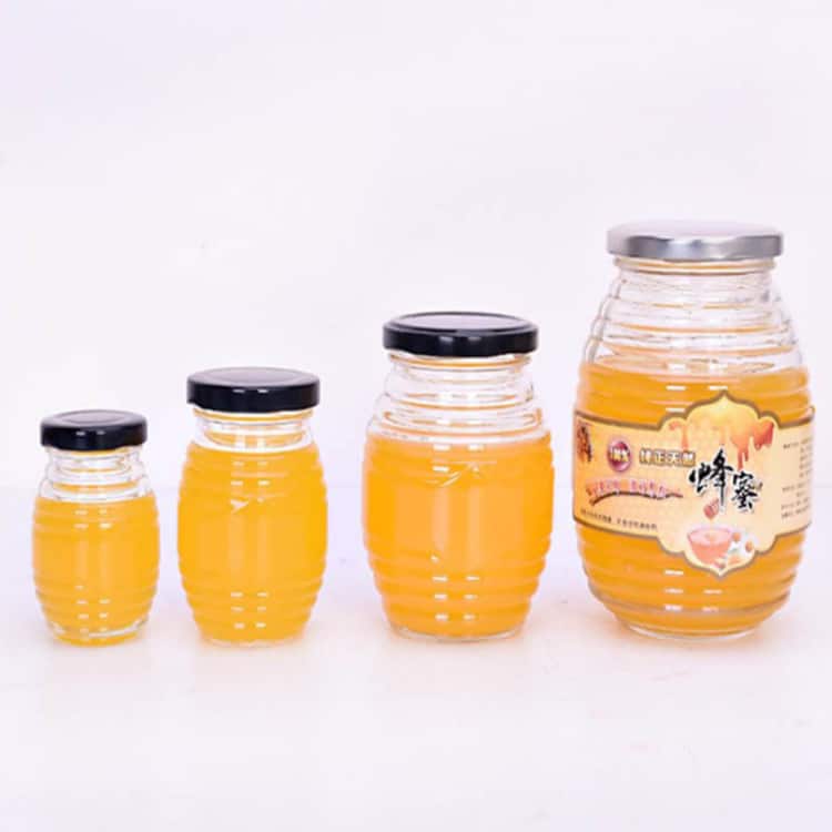 Threaded glass honey jars - Noblewell Glass