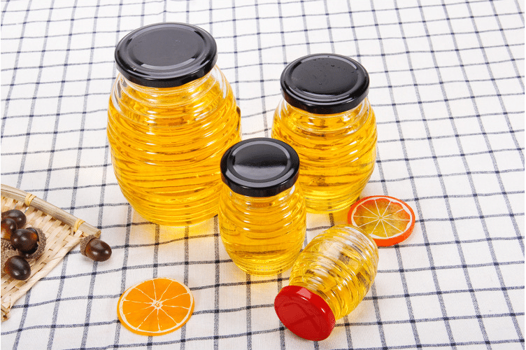 Threaded glass honey jars - Noblewell Glass